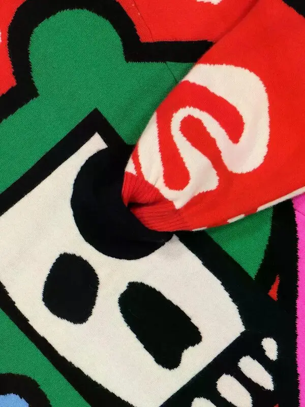 WALTER VAN BEIRENDONCK Android Intarsia Knit Jumper - Red