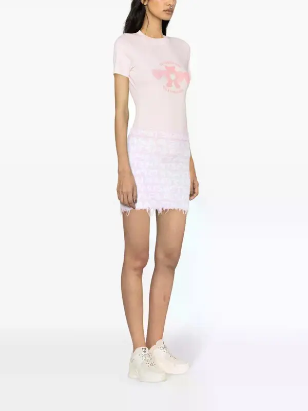 Vetements Monogram Jacquard Merino Miniskirt