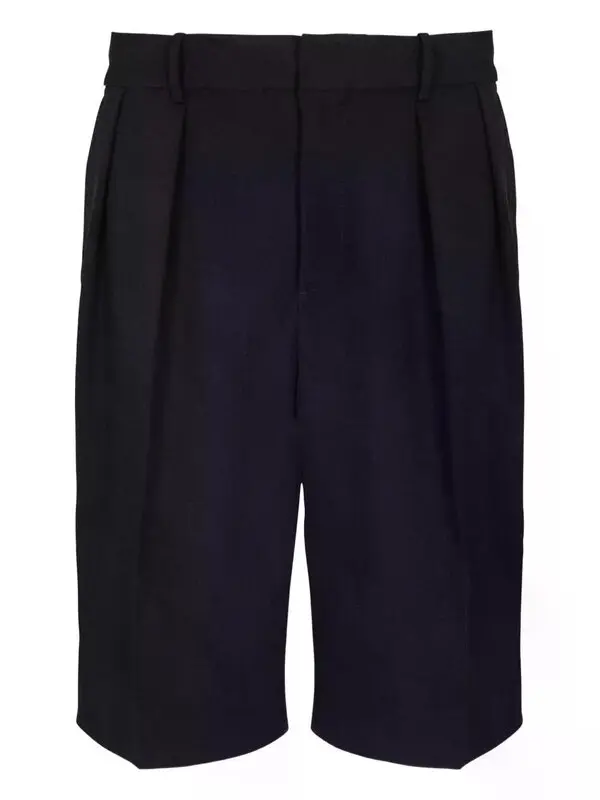 Balmain Grain De Poudre Pleated Shorts