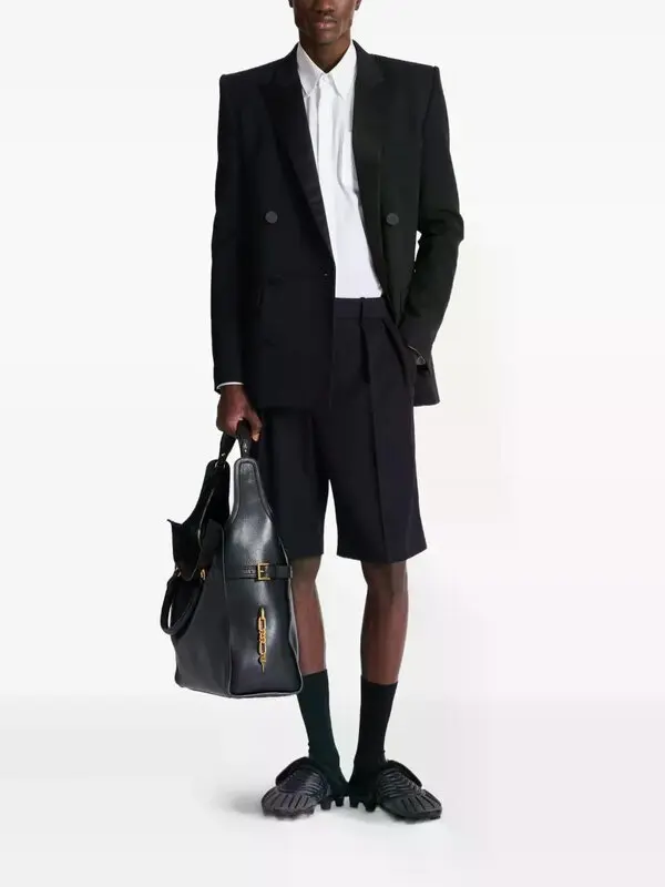 Balmain Grain De Poudre Pleated Shorts