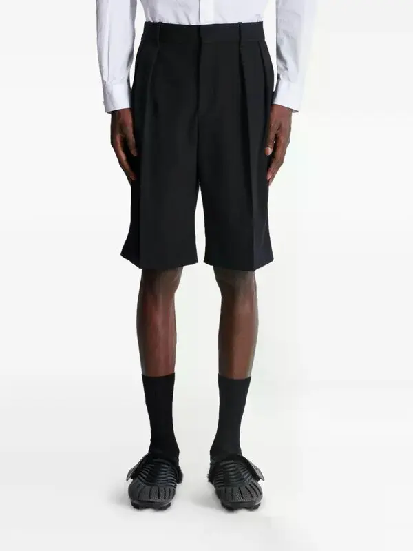 Balmain Grain De Poudre Pleated Shorts