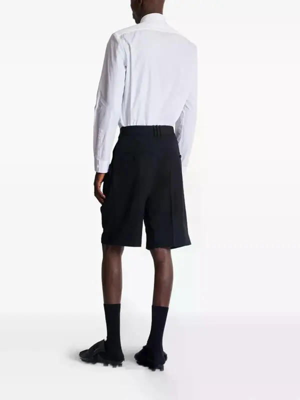 Balmain Grain De Poudre Pleated Shorts