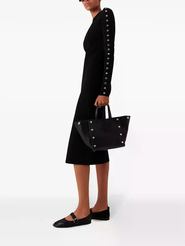 Stella McCartney Long-sleeve Leg-slit Dress - Black