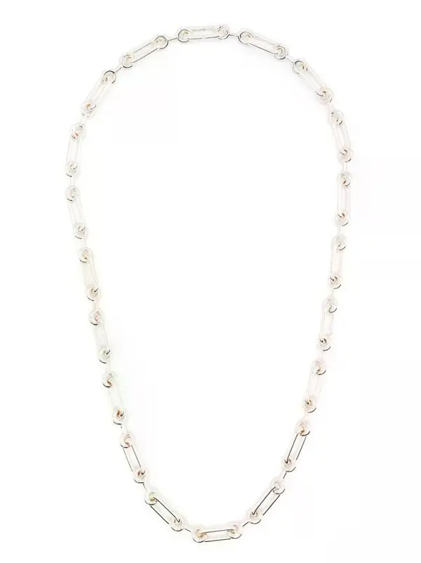 Charlotte Chesnais Petit Binary Chain-link Necklace - Silver