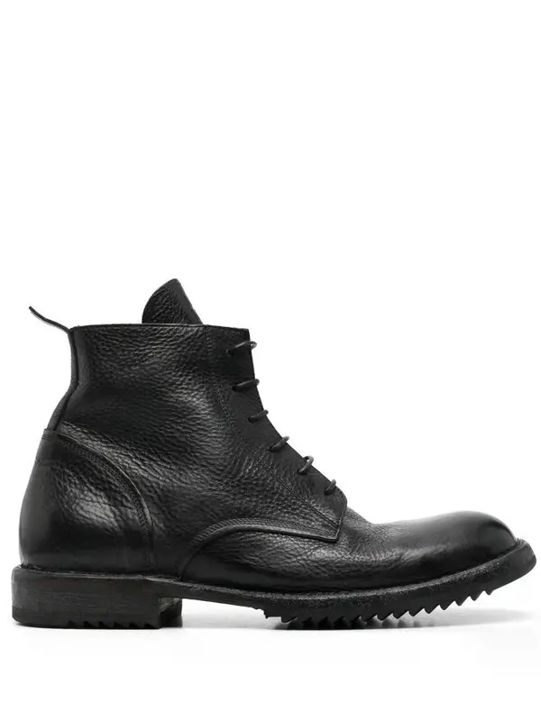 Moma Black Calf Leather Ankle Boots