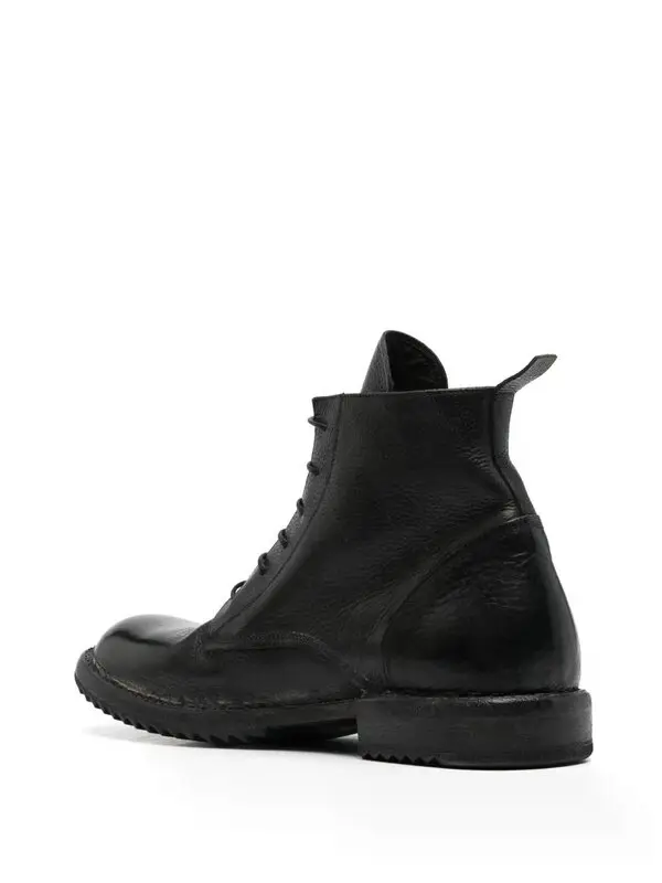 Moma Black Calf Leather Ankle Boots