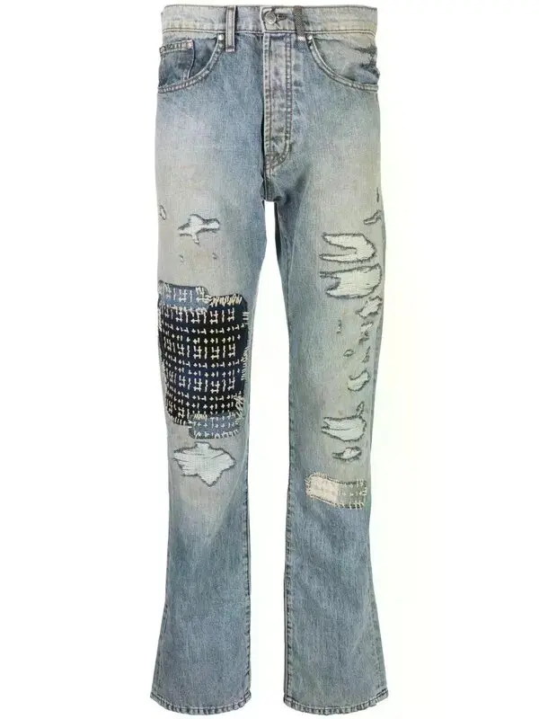 Alchemist Distressed-effect Straight Leg Jeans