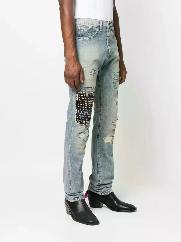 Alchemist Distressed-effect Straight Leg Jeans