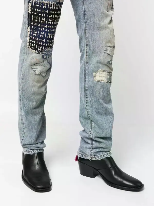 Alchemist Distressed-effect Straight Leg Jeans