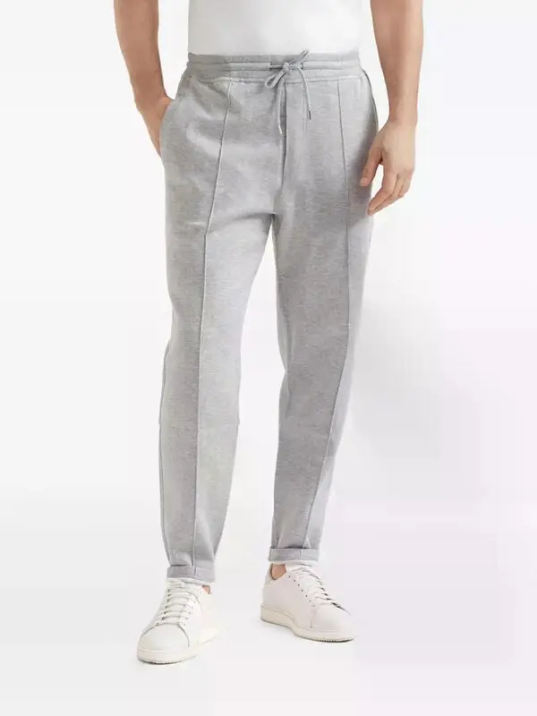 Brunello Cucinelli Ribbed Track Pants - Grey