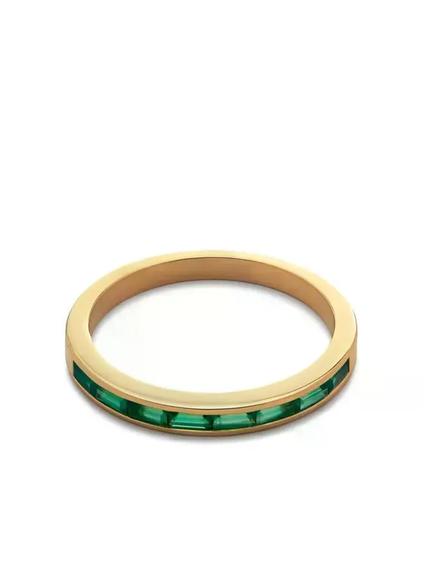 Monica Vinader Mini Baguette Half Eternity Ring - Gold