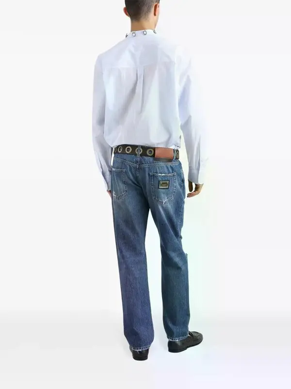 Dolce & Gabbana Ripped Straight-leg Jeans