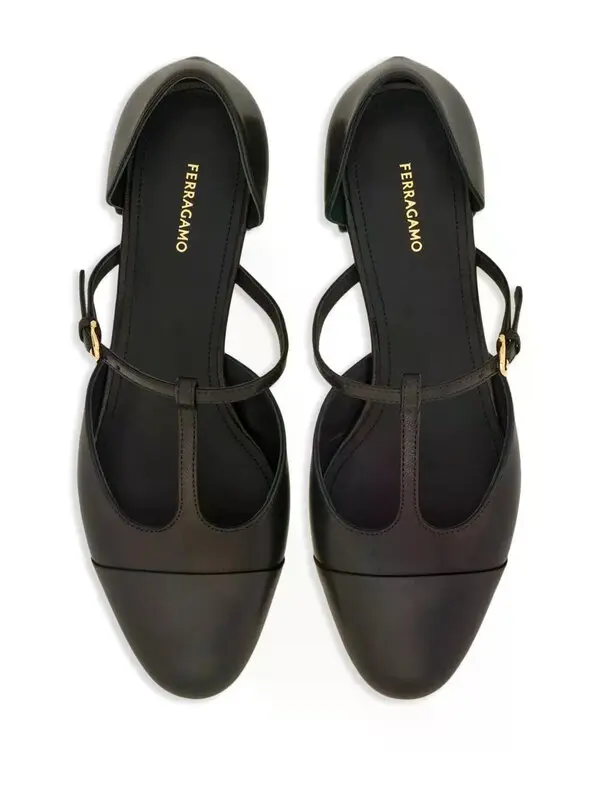 FERRAGAMO T-strap Ballet Pumps