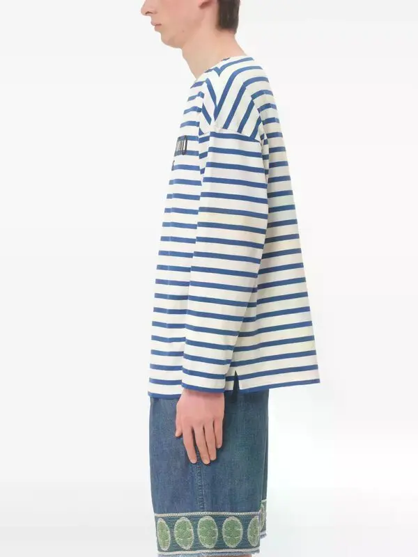 Valentino Garavani Chez-print Striped Cotton T-shirt