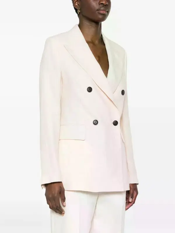 Eleventy Double-breasted Linen Blazer
