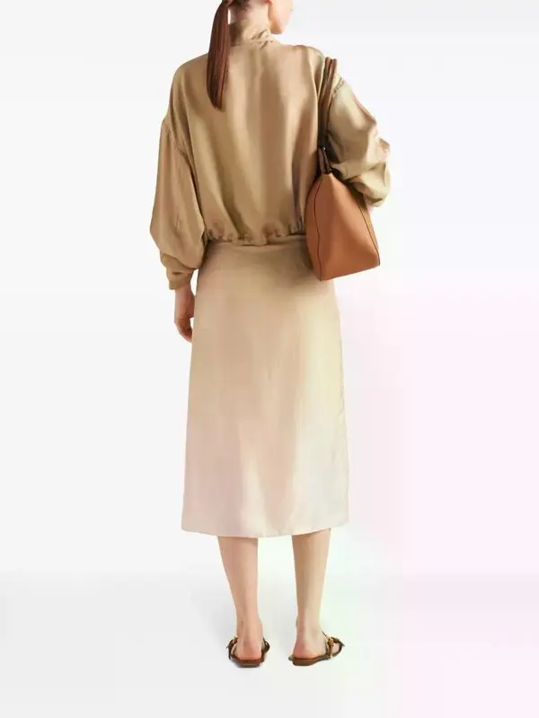 Prada Gradient Twill Midi-skirt