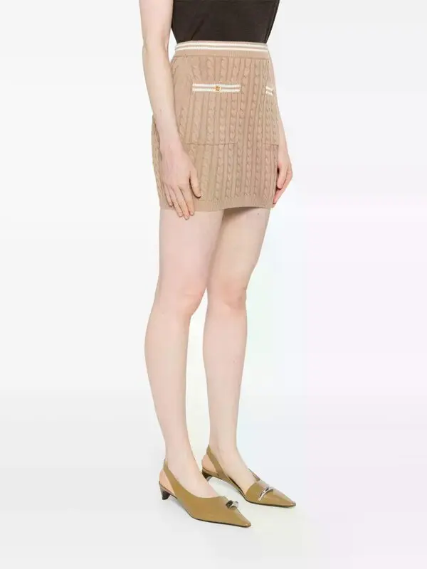 Alessandra Rich Cotton Mini Skirt - Brown