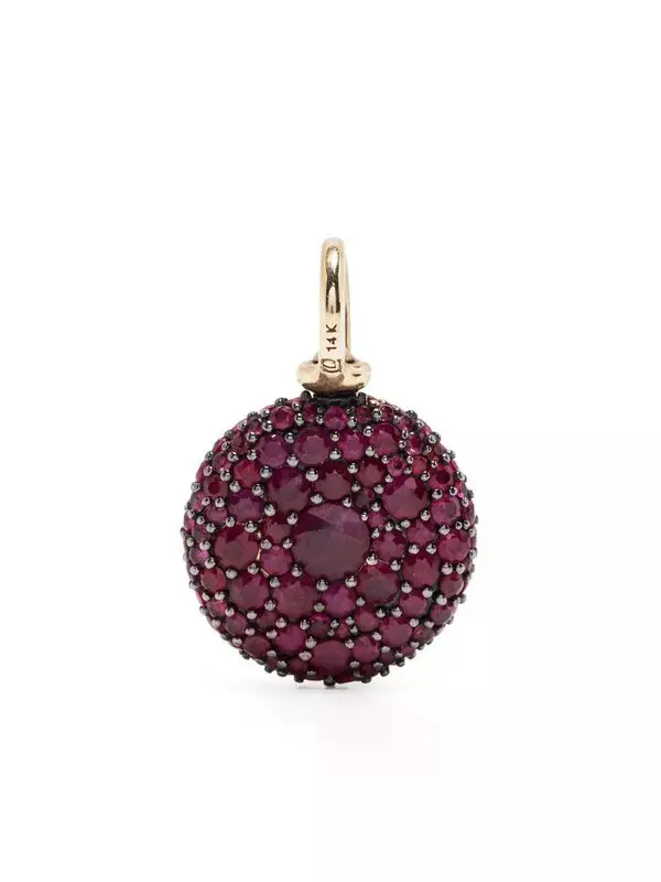 LUCY DELIUS Ruby Victorian Set Pocket Watch Pendant - Red