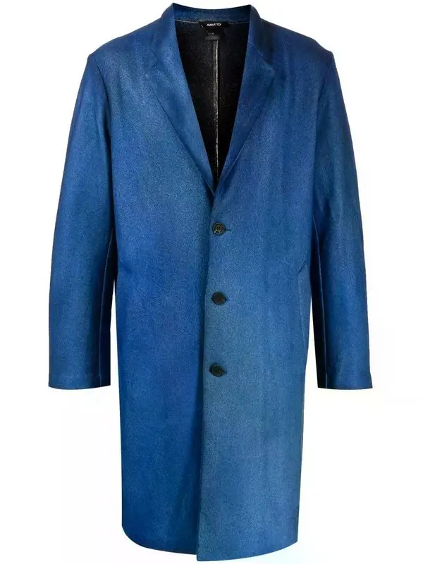Avant Toi Painted-effect Merino Wool Overcoat