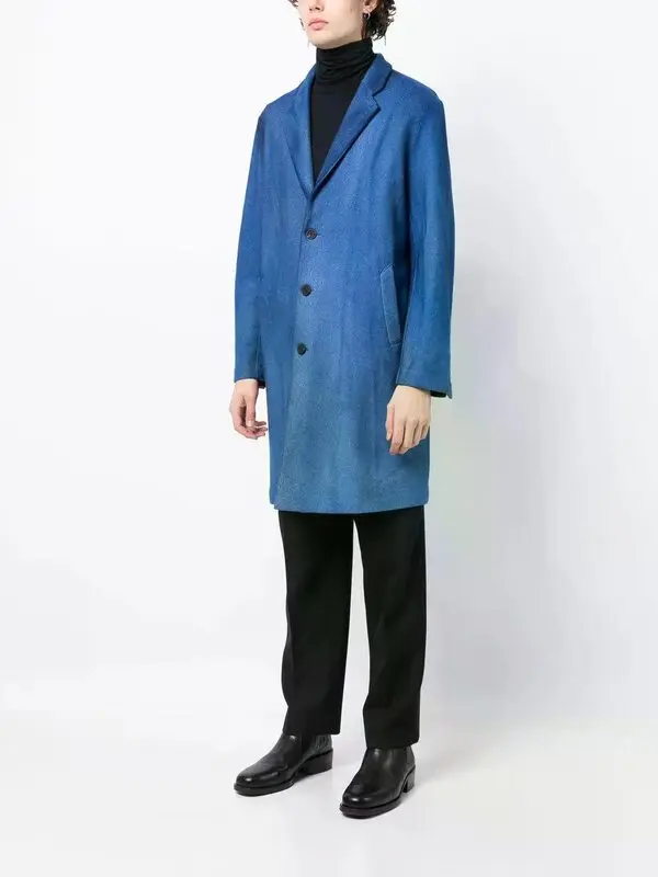 Avant Toi Painted-effect Merino Wool Overcoat