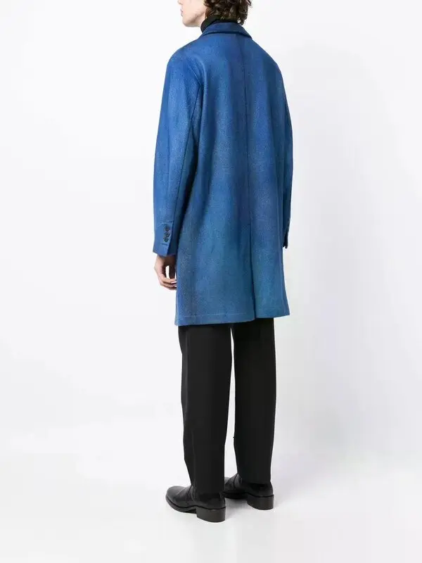 Avant Toi Painted-effect Merino Wool Overcoat