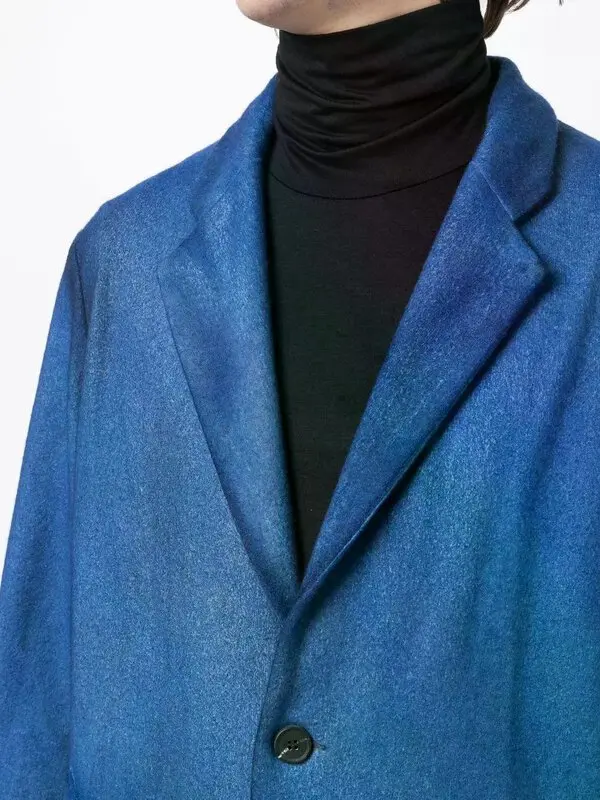 Avant Toi Painted-effect Merino Wool Overcoat
