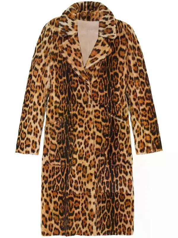 YVES SALOMON Leopard Print Coat