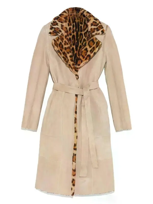 YVES SALOMON Leopard Print Coat