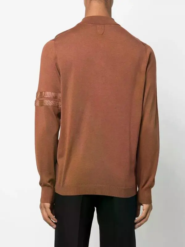 BILLIONAIRE Logo-patch Silk Blend Jumper - Brown