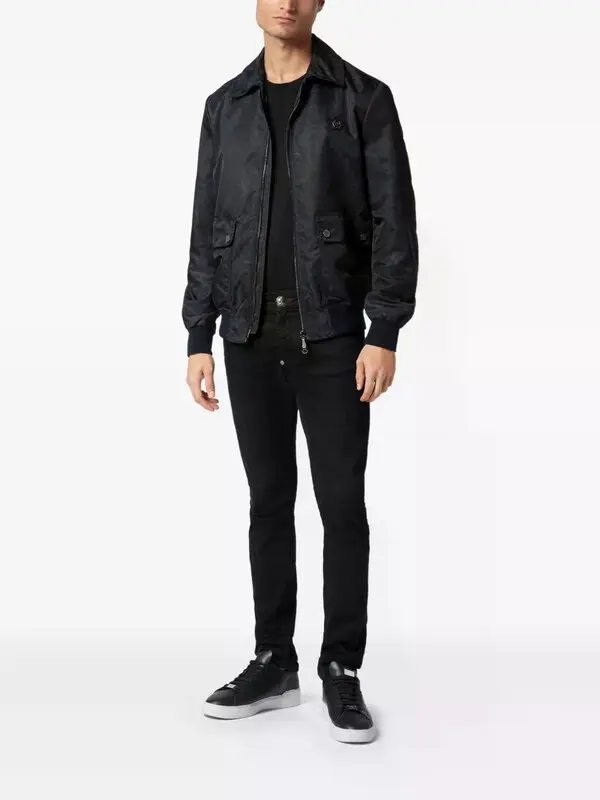 Philipp Plein Monogram-jacquard Bomber Jacket