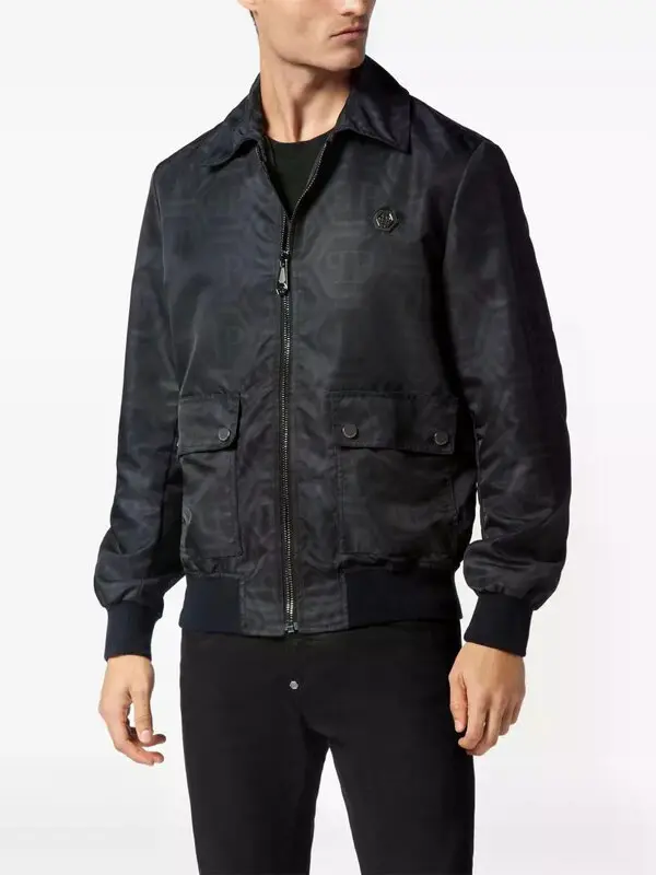 Philipp Plein Monogram-jacquard Bomber Jacket