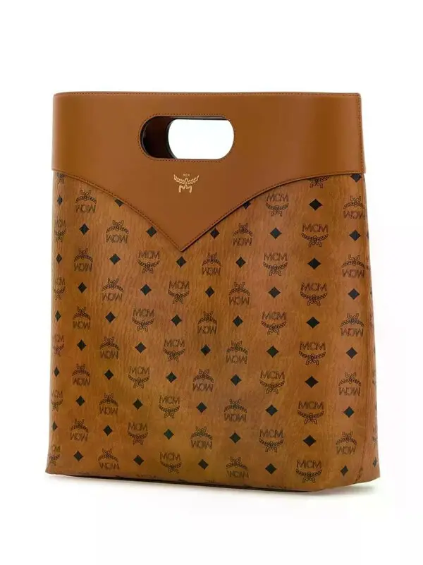 Mcm Visetos-print Leather Bag