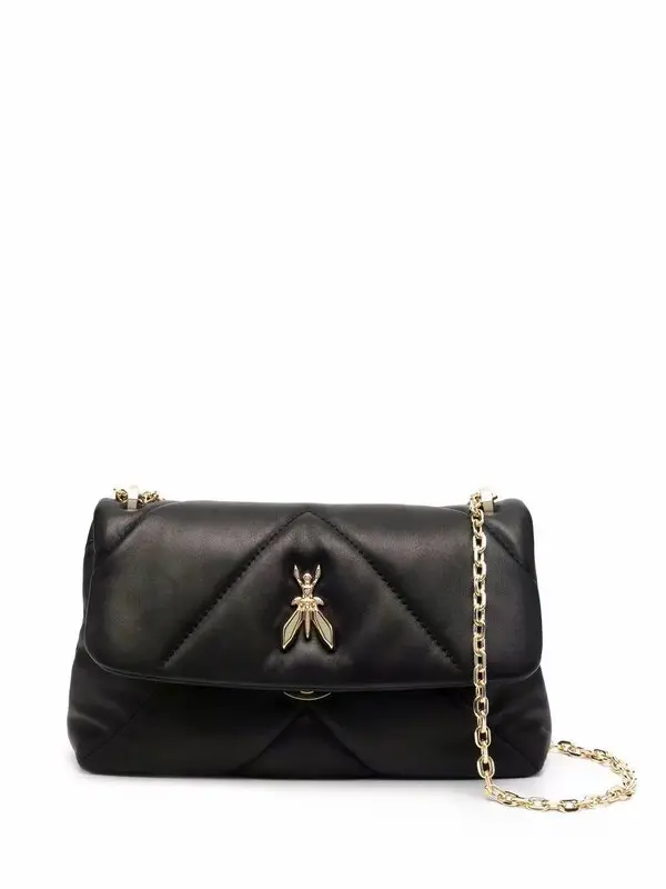 Patrizia Pepe Chevron Leather Shoulder Bag