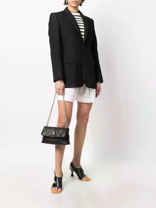 Patrizia Pepe Chevron Leather Shoulder Bag