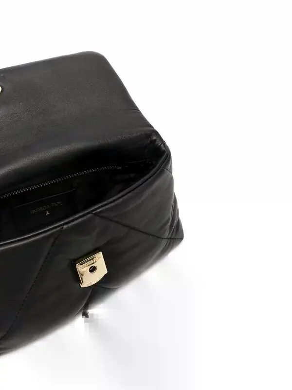 Patrizia Pepe Chevron Leather Shoulder Bag
