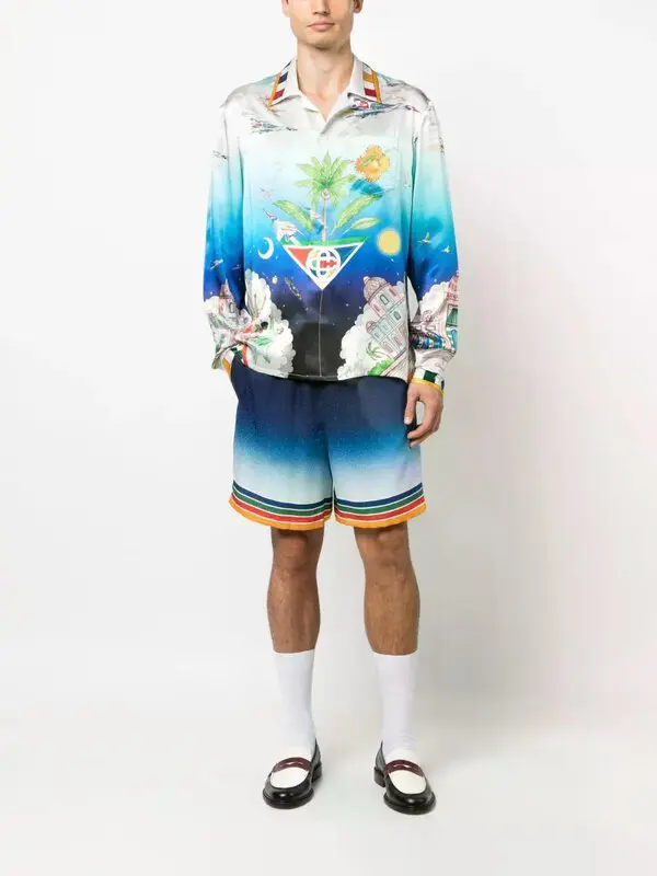 Casablanca Le Dimension Illustration Style-print Shirt