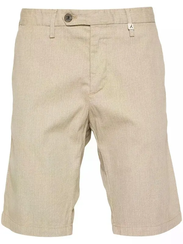MYTHS Checked Bermuda Shorts - Neutrals