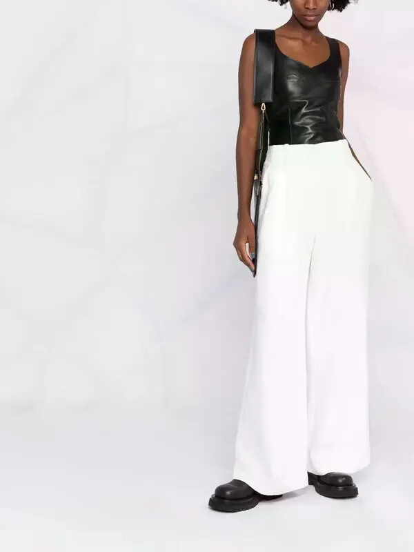 MANOKHI Iva Leather Tank Top