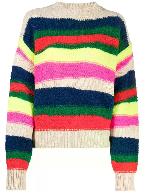 Dsquared2 Horizontal-stripe Chunky-knit Jumper - Blue