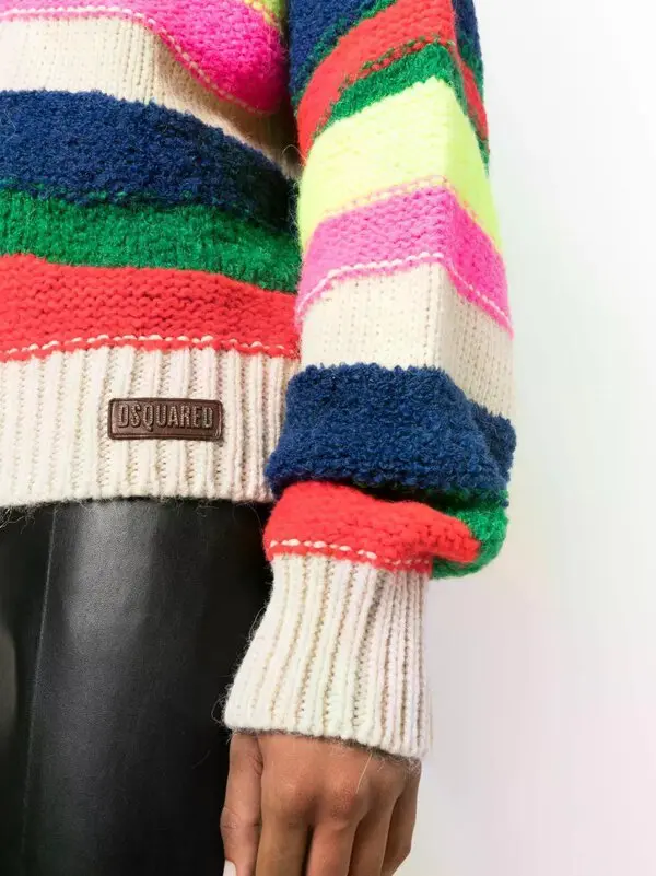 Dsquared2 Horizontal-stripe Chunky-knit Jumper