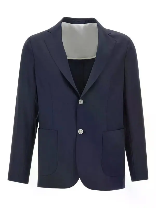 BARBA NAPOLI Wool Blazer - Blue