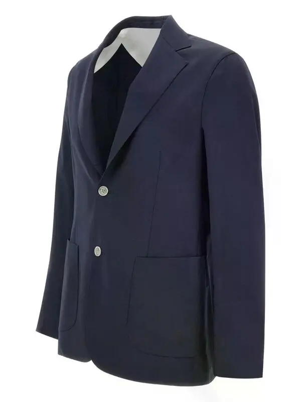 BARBA NAPOLI Wool Blazer - Blue