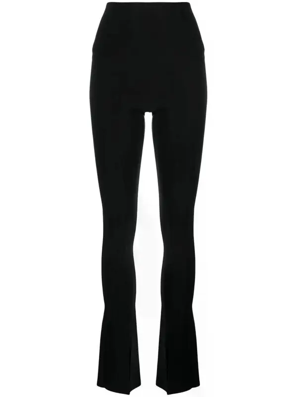 Norma Kamali Spat High-waisted Flared Leggings - Black
