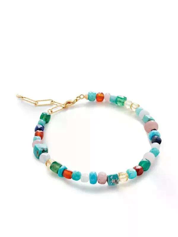 Monica Vinader Freedom Gold Vermeil Beaded Bracelet - Blue