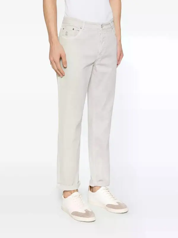 Brunello Cucinelli Logo-patch Jeans - Neutrals