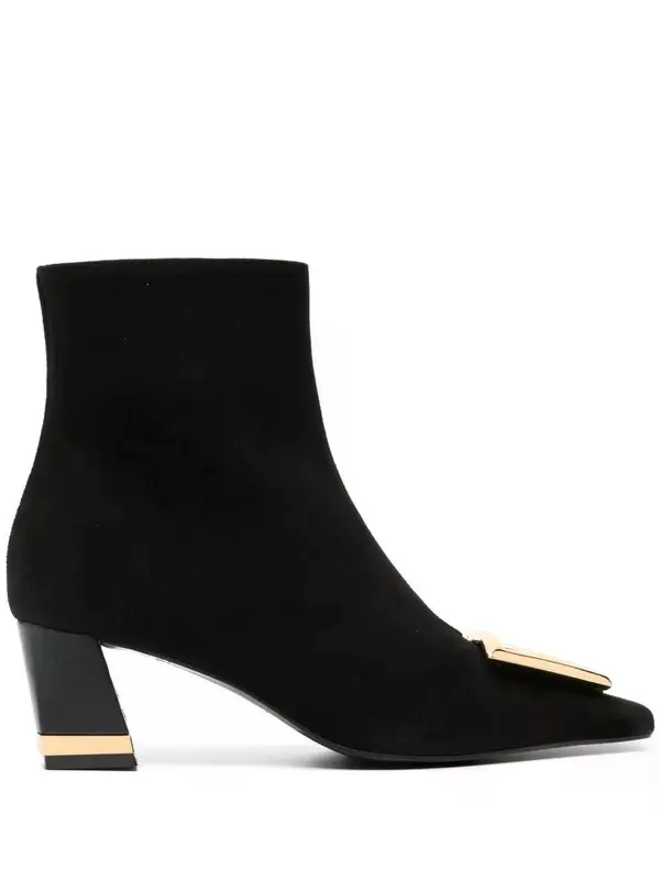 Roberto Festa Calf Suede Sculpted Heel Boots