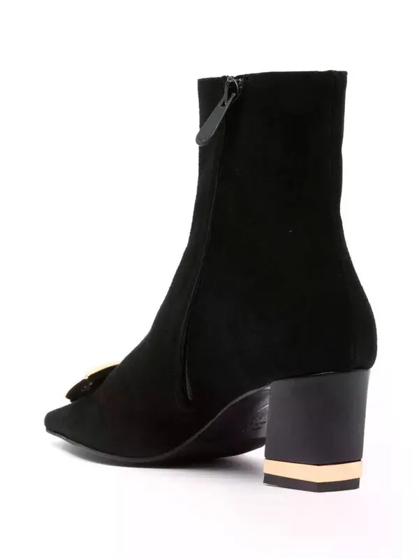 Roberto Festa Calf Suede Sculpted Heel Boots