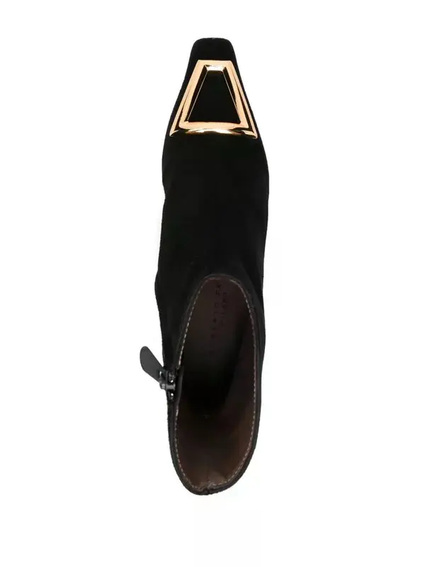 Roberto Festa Calf Suede Sculpted Heel Boots
