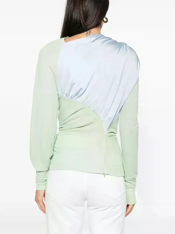Victoria Beckham Draped Long-sleeve Top