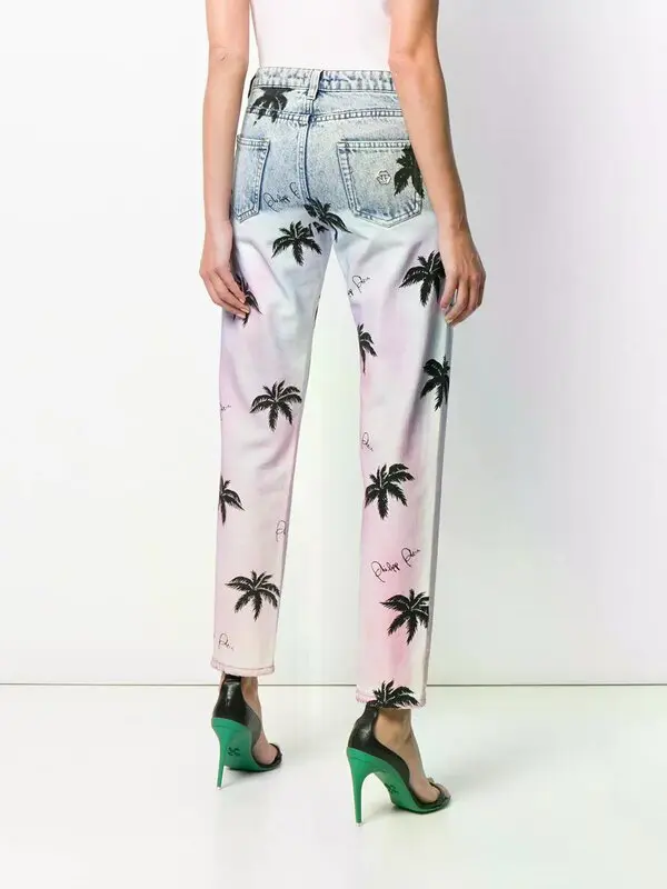 Philipp Plein Printed Boyfriend Jeans